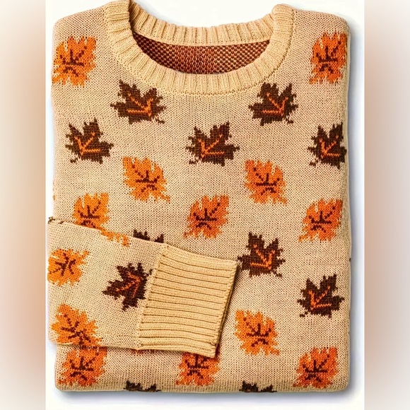 Kiel James Patrick | Sweaters | New The Maple Fall Leaf Sweater In Tan ...